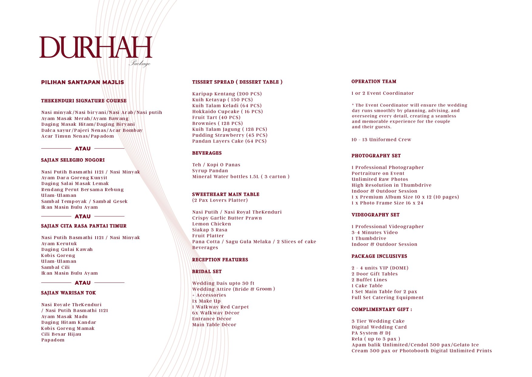 Pakej Perkahwinan – Najiha Online